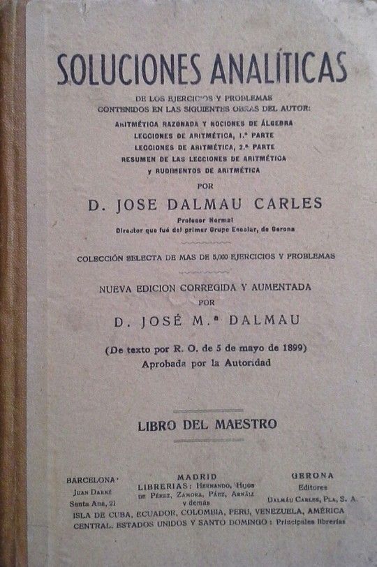 Libros de JOSE DALMAU CARLES - Ejemplares antiguos, descatalogados y ...